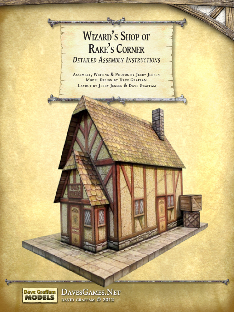 Wizard's Shop Assembly Instructions | PDF | Paper | Adhesive