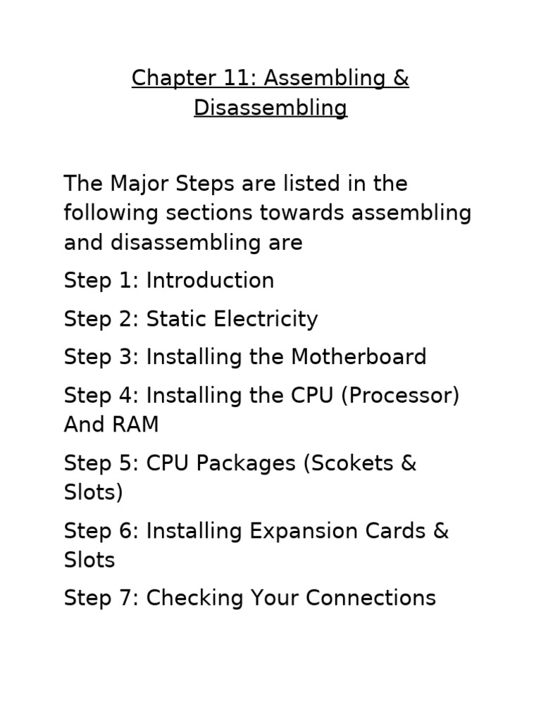 12 Assembling & Disassembling | PDF