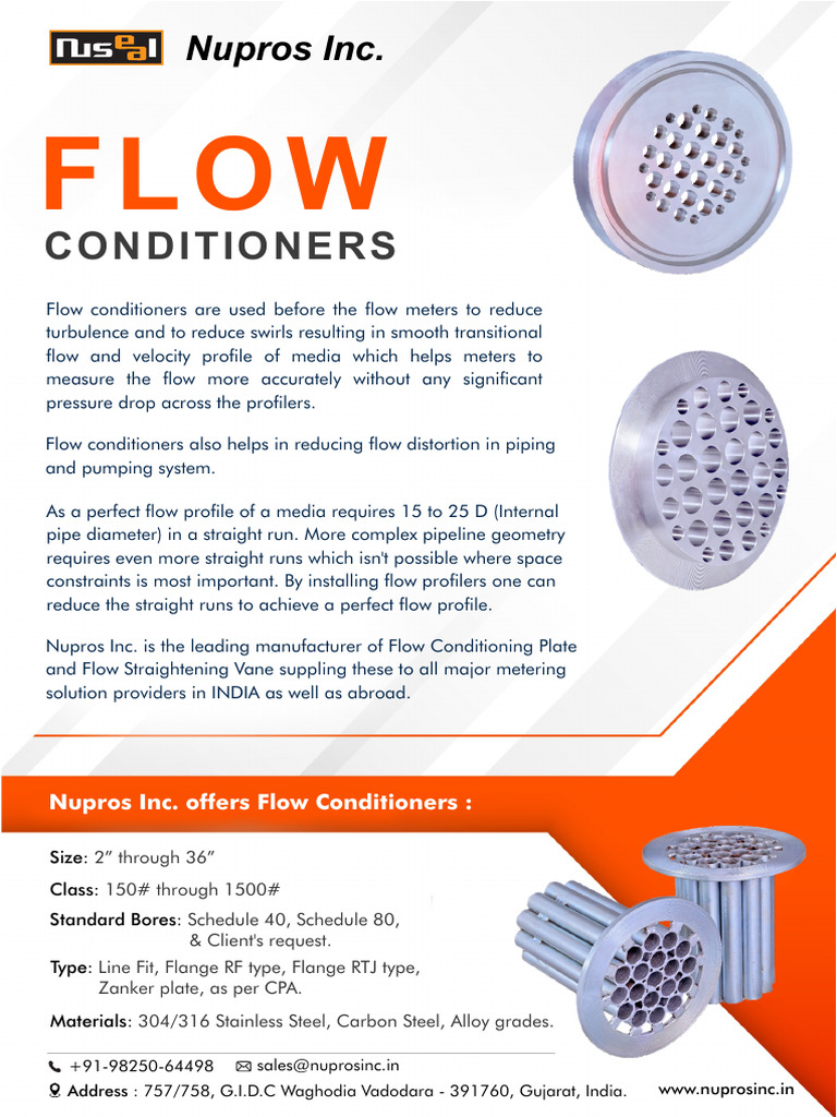 Nupros Flow Conditioning Solutions | PDF