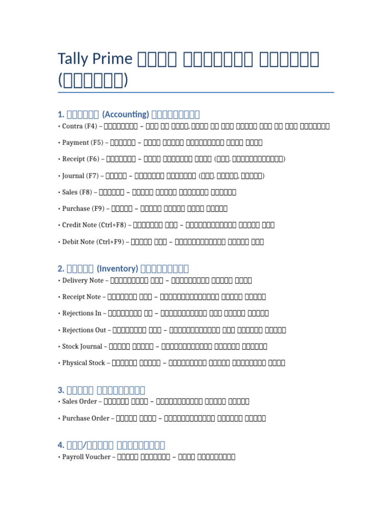 Tally Vouchers Marathi | PDF