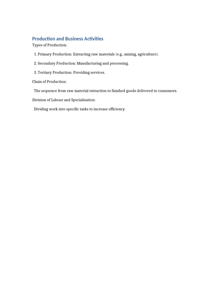 Types of Production in Business | PDF