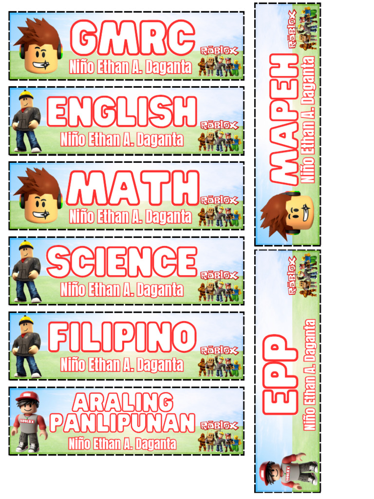 Roblox Subject Label | PDF