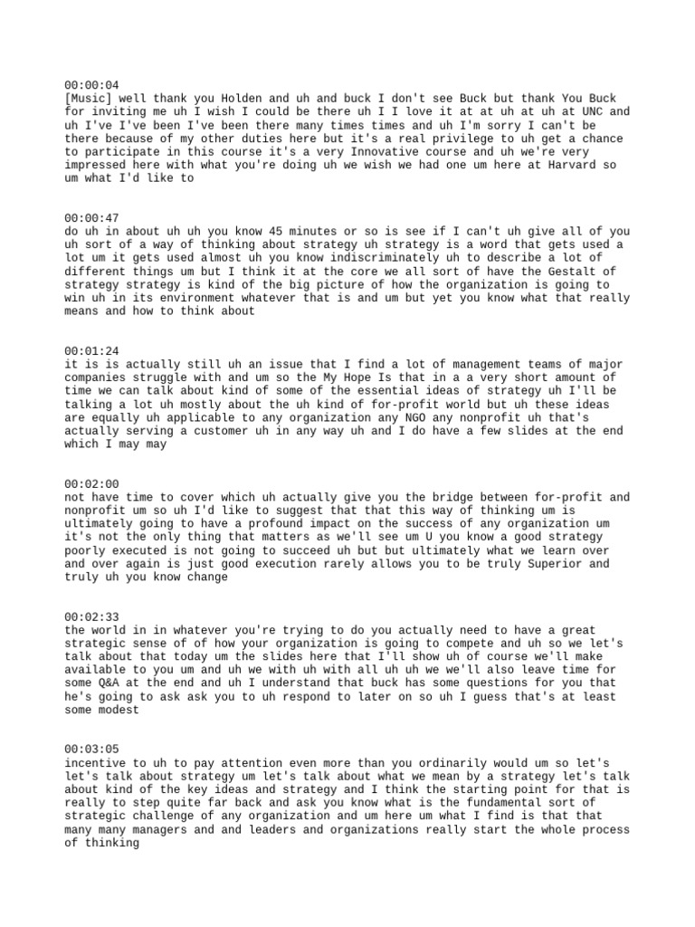 NoteGPT - ECON 125 - Lecture 24 - Michael Porter - Strategy | PDF ...