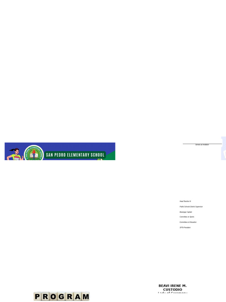 School Intrams Invitation | PDF