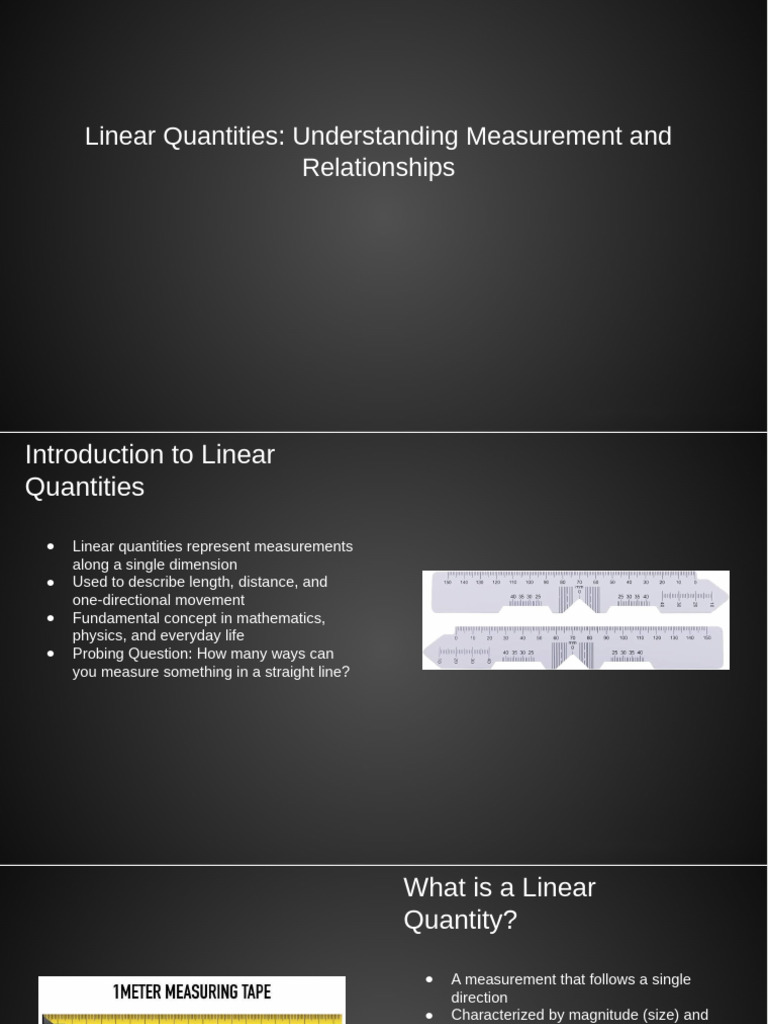 Quantities Understanding Measurement and Relationships | PDF | Measurement | Length