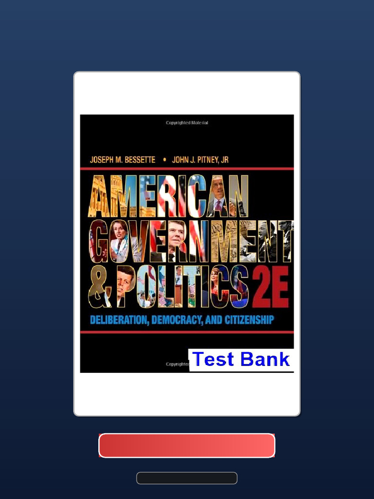 Complete Bundle American Government and Politics Deliberation Democracy ...