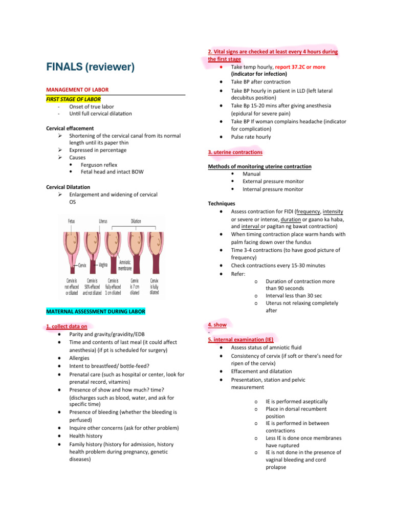 Finals Ob Lec Copy Only | PDF | Childbirth | Placenta
