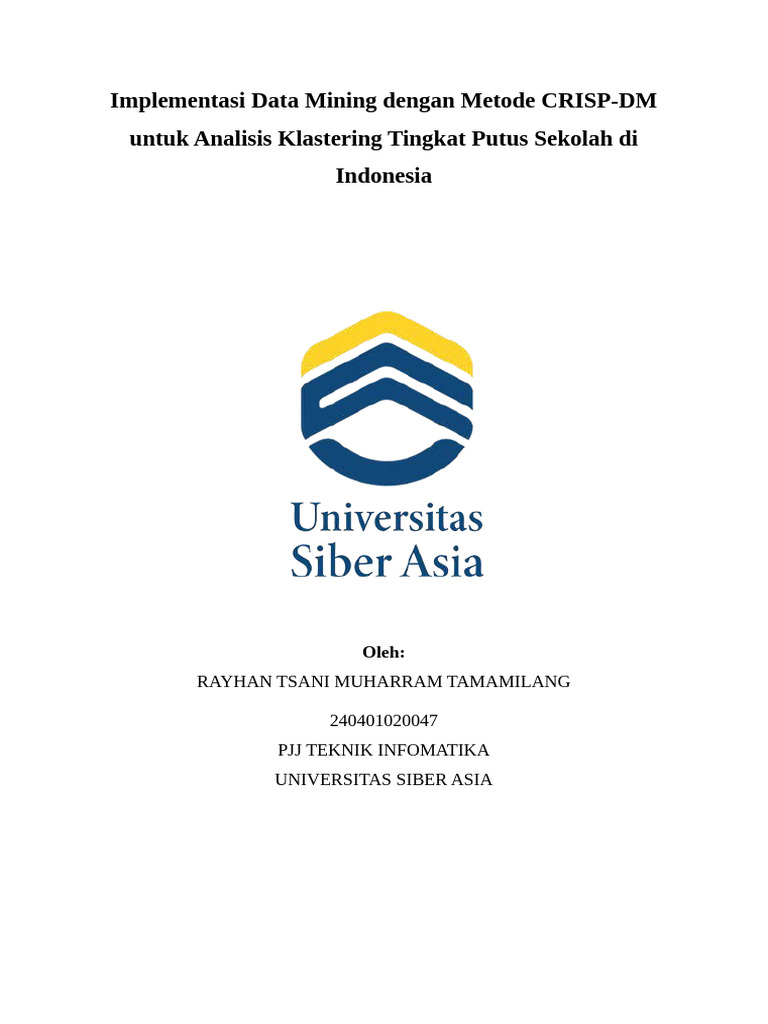 Implementasi Data Mining Dengan Metode CRISP | PDF