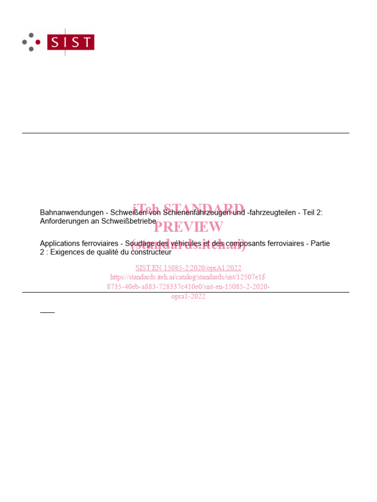 EN 15085-2:2020 Welding Standards | PDF | Heat Treating | Welding
