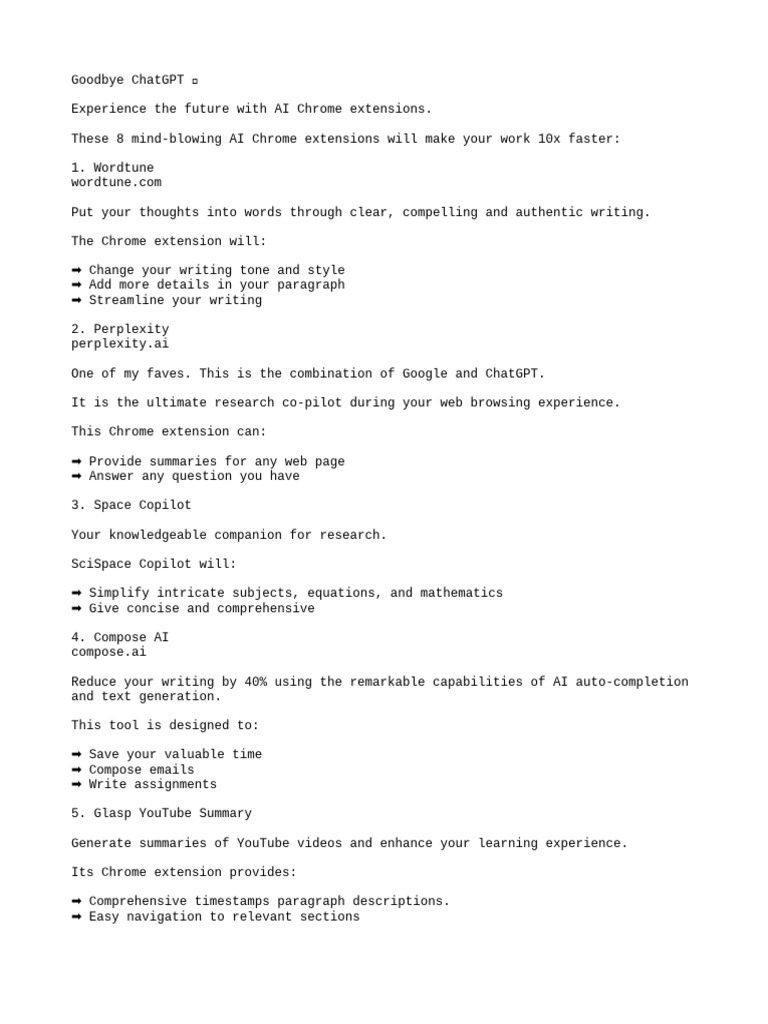 AI Chrome Extensions | PDF