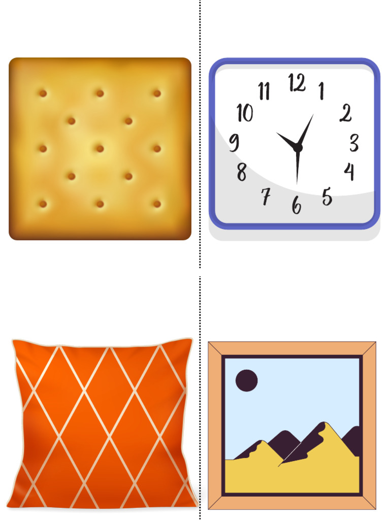 Colorful and Illustrative Classroom Objects Flashcards | PDF