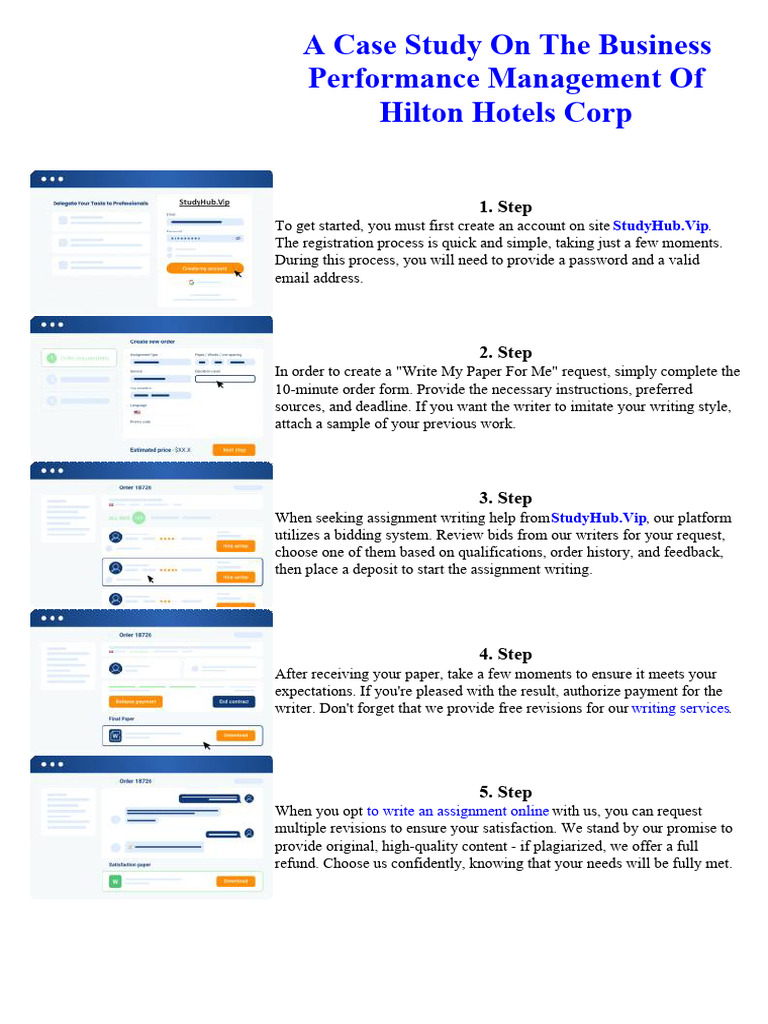 A Case Study On The Business Performance Management of Hilton Hotels ...
