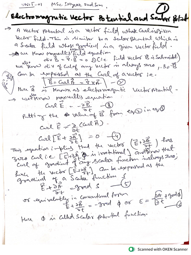 Electromagnetic Wave Equation For Vector and Scala 250701 000847 | PDF