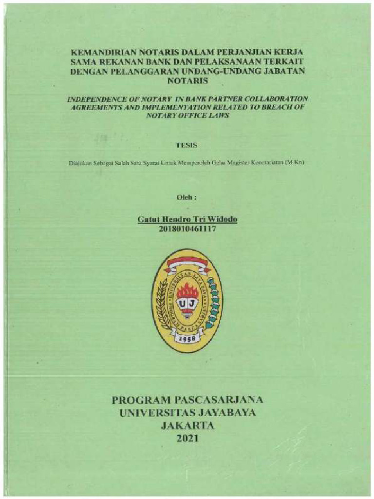 Tesis s2 Notariat | PDF