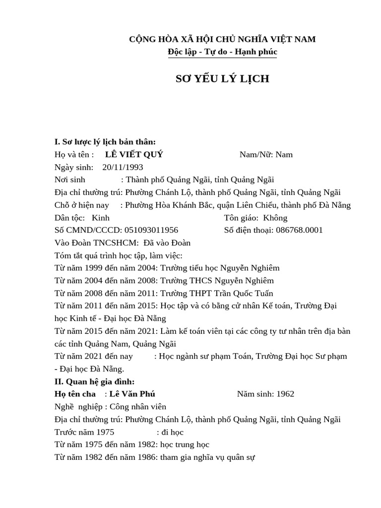 Syll Le - Viet - Quy | PDF