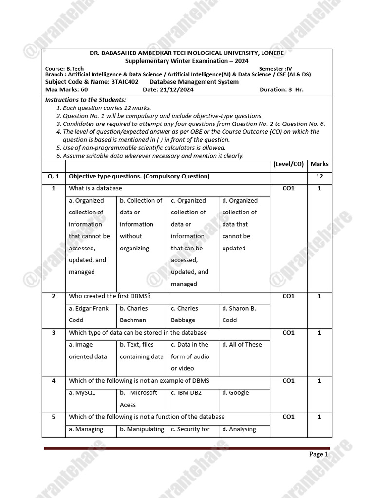 DBMS Win 24 Sup | PDF | Databases | No Sql
