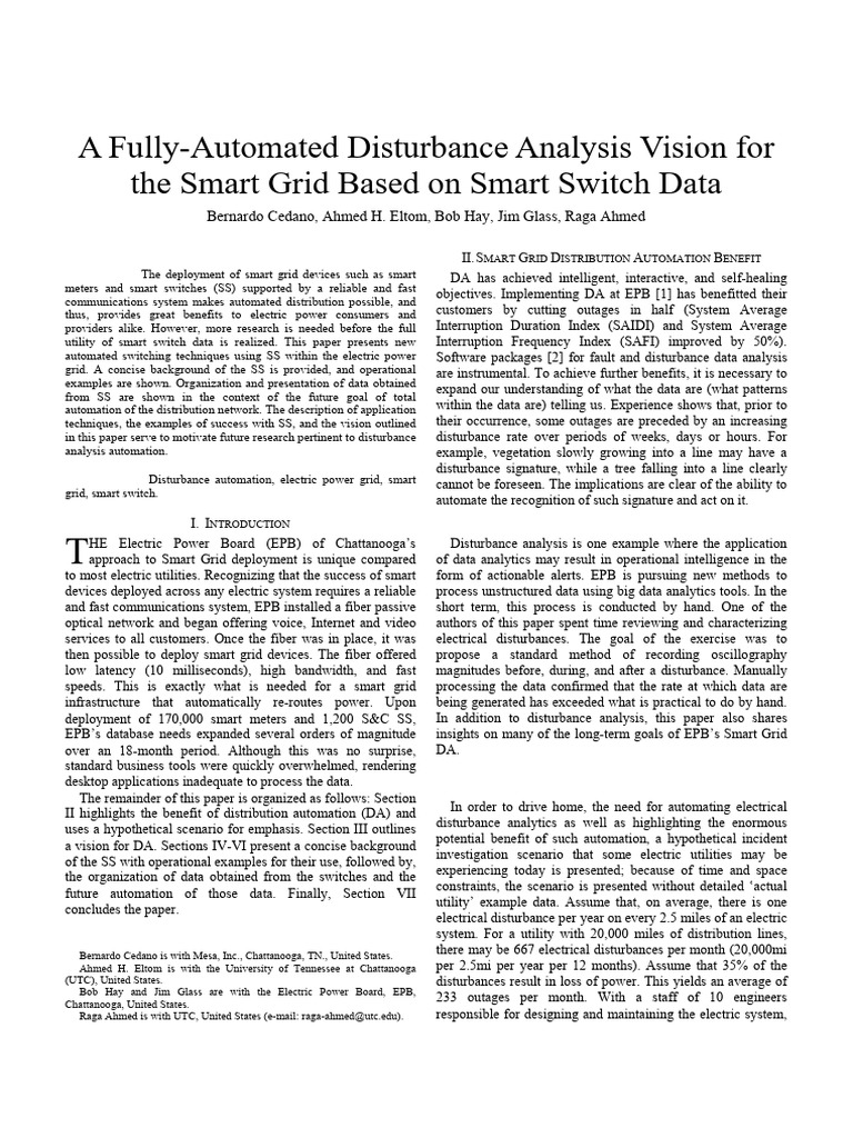Ahmed Eltom A Fully Automated Disturbance Analysis Vision For The Smart ...