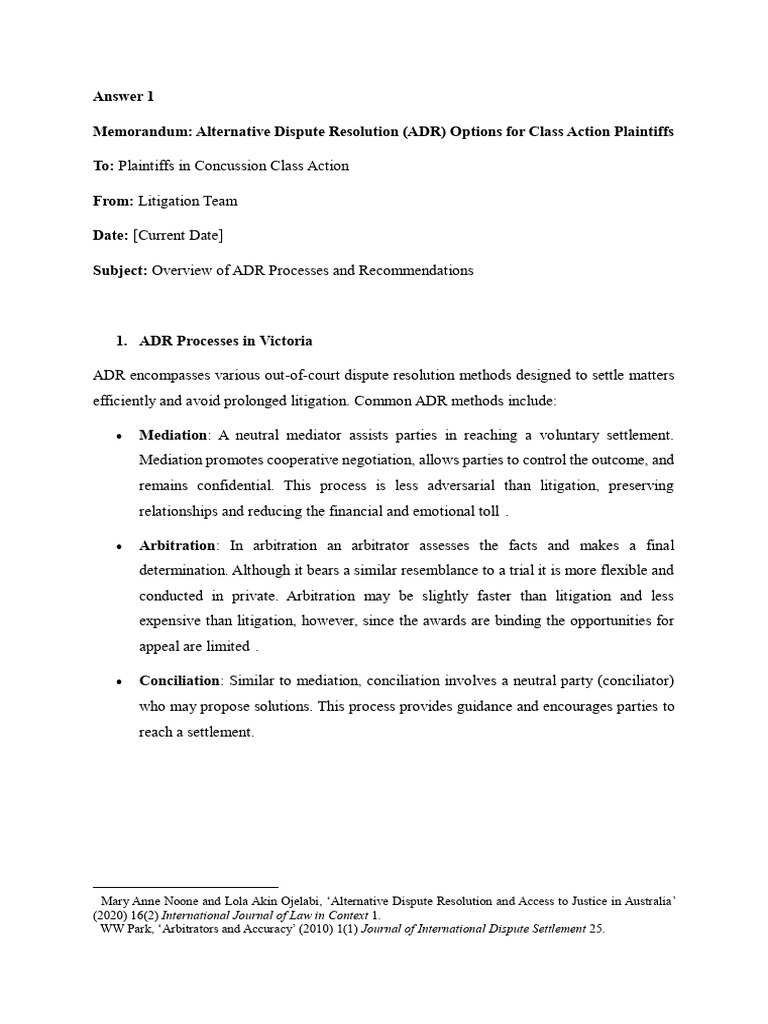 Assignment Sample For University Students | PDF | Alternative Dispute Resolution | Discovery (Law)
