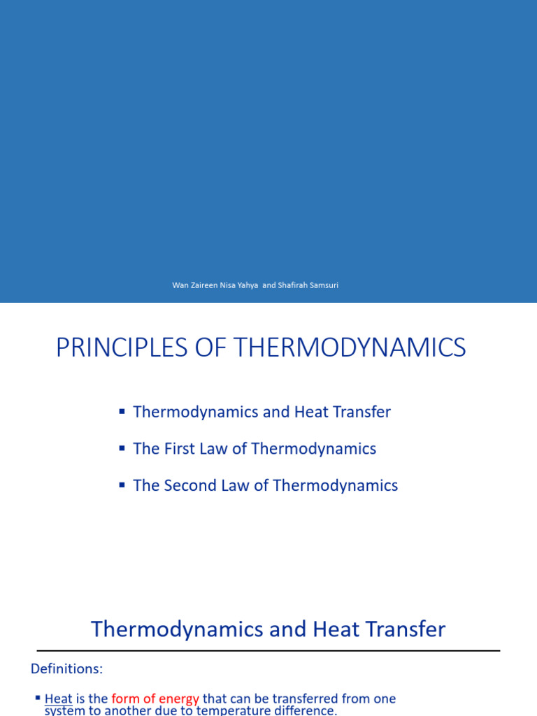 Heat Transfer and Thermodynamics Guide | PDF | Heat | Thermodynamics