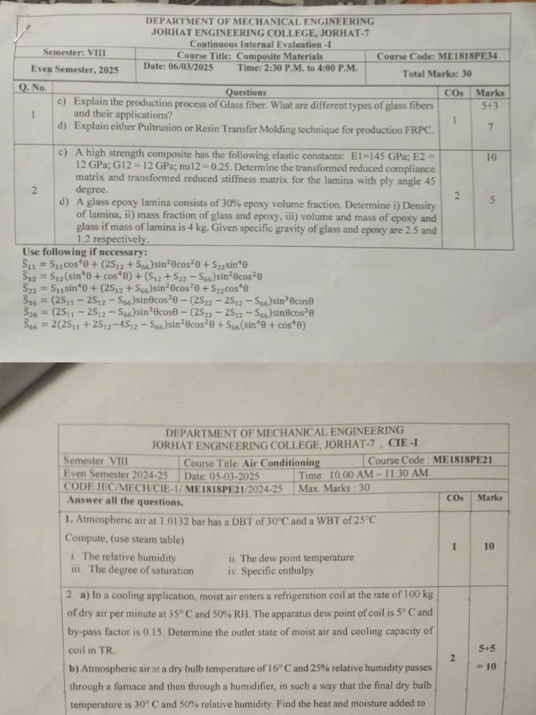 Cie Papers 2025 Jec 8th Sem | PDF