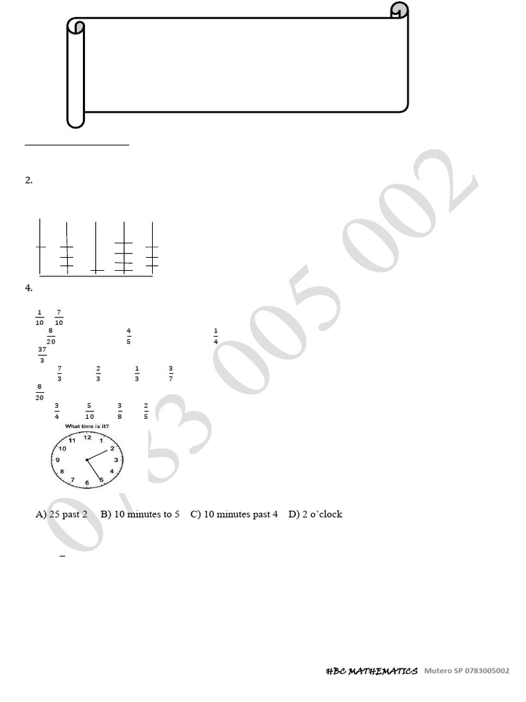 Grade 5 Maths Exam Paper 2025 | PDF | Volume | Area