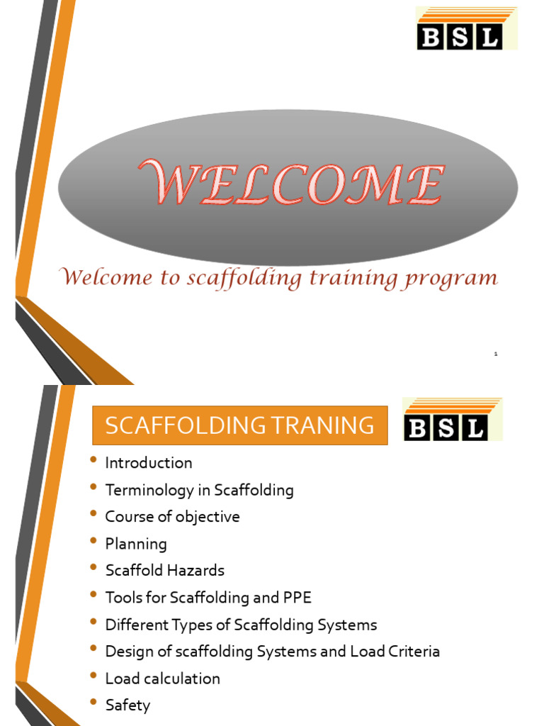 Scaffolding Training Program Overview | PDF | Scaffolding