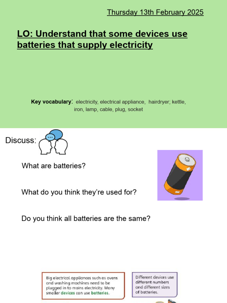 W6 L2 - Devices - Batteries | PDF