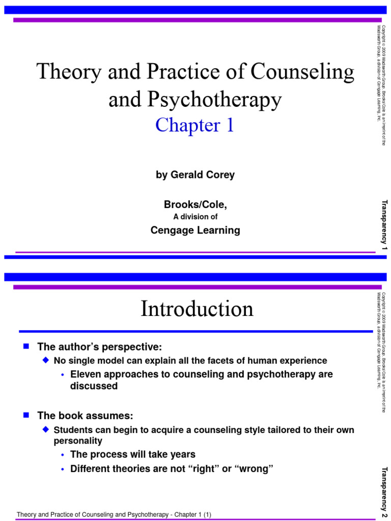 Gerald Corey on Counseling Practices | PDF | Psychotherapy | Counseling ...