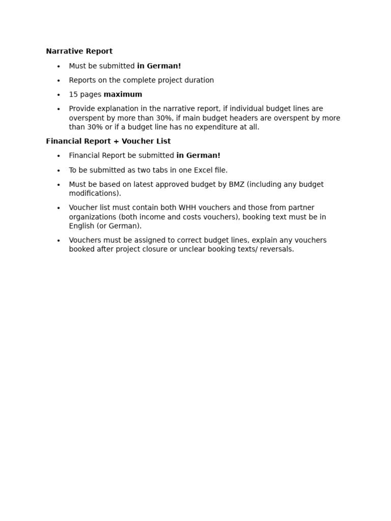 Guidelines Narrative and Financial Final Report 2025-TDA | PDF