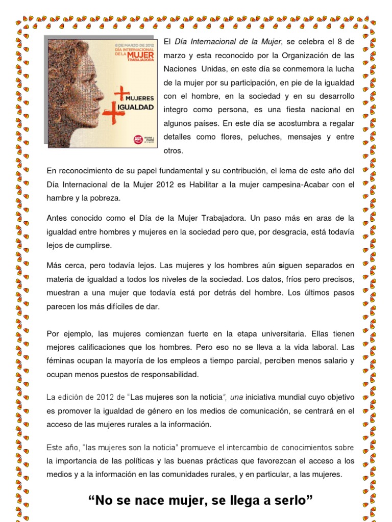 El Día Internacional de La Mujer | PDF