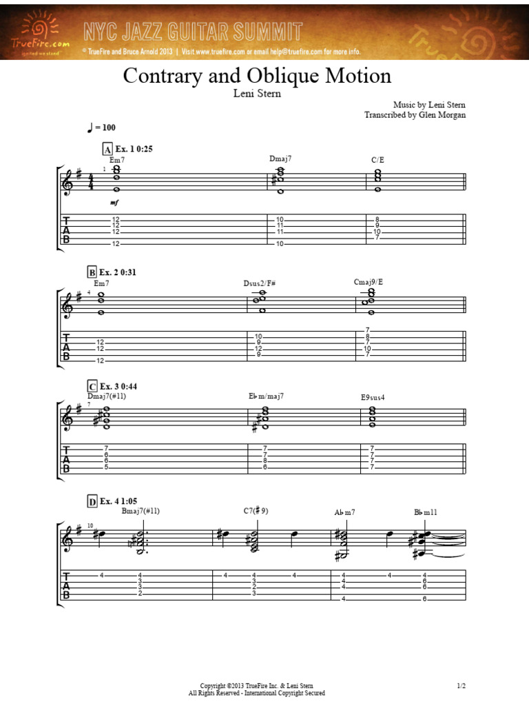 Contrary and Oblique Motion - Leni Stern | PDF