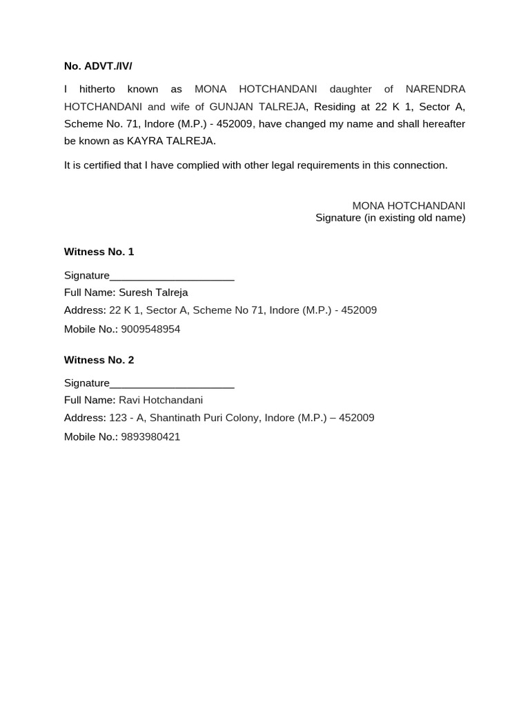 Gazette Format - TWO PRINTS | PDF