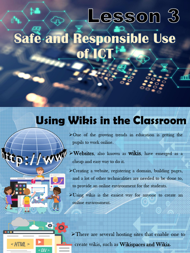 Safe and Responsible Use of ICT GRADE6 | PDF | Videotelephony | Wiki