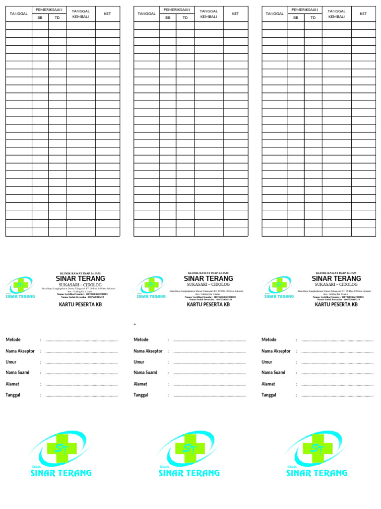 Kartu Peserta KB | PDF