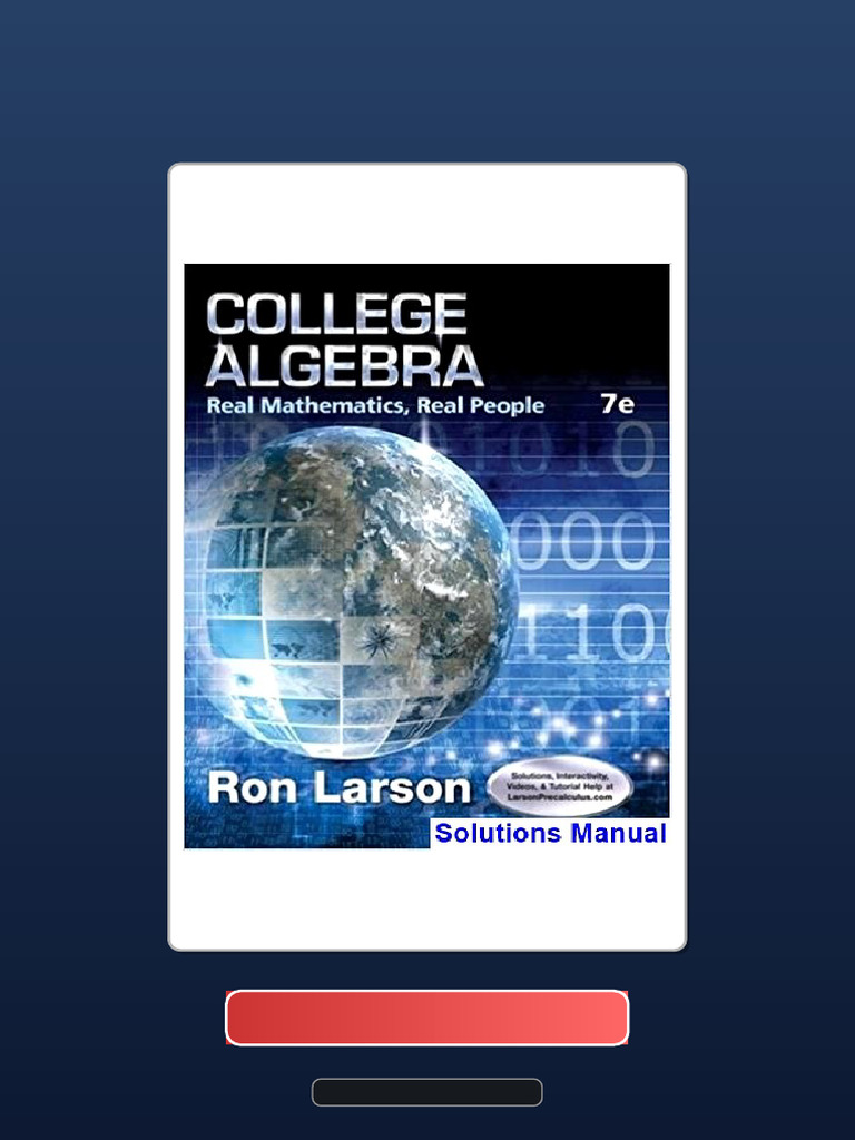 Complete Bundle College Algebra Real Mathematics Real People 7th ...