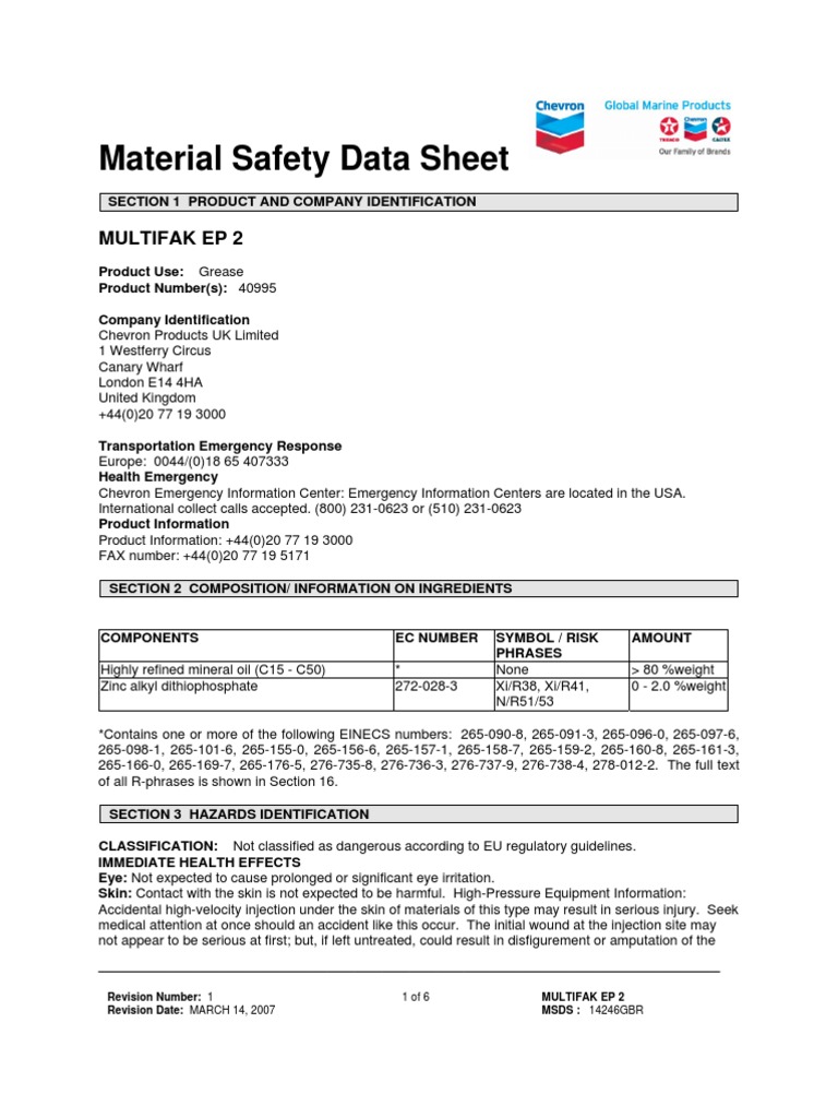 Multifak Ep 2 Eu | PDF | Personal Protective Equipment | Toxicity