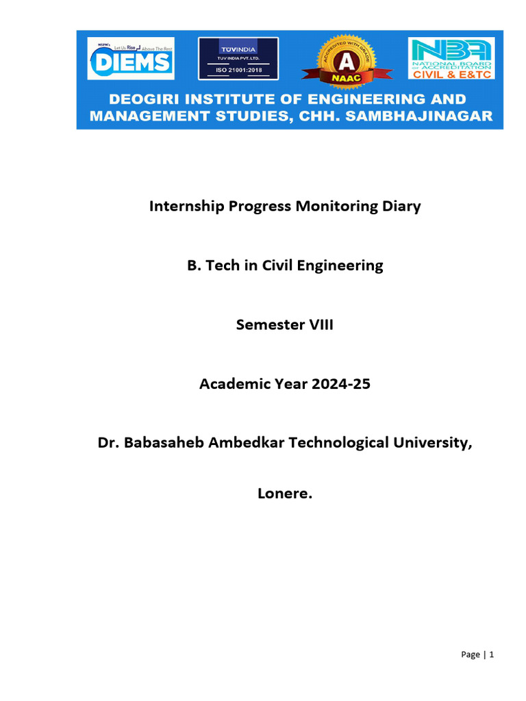 Sojwal Internship Diary | PDF | Entrepreneurship | Engineering