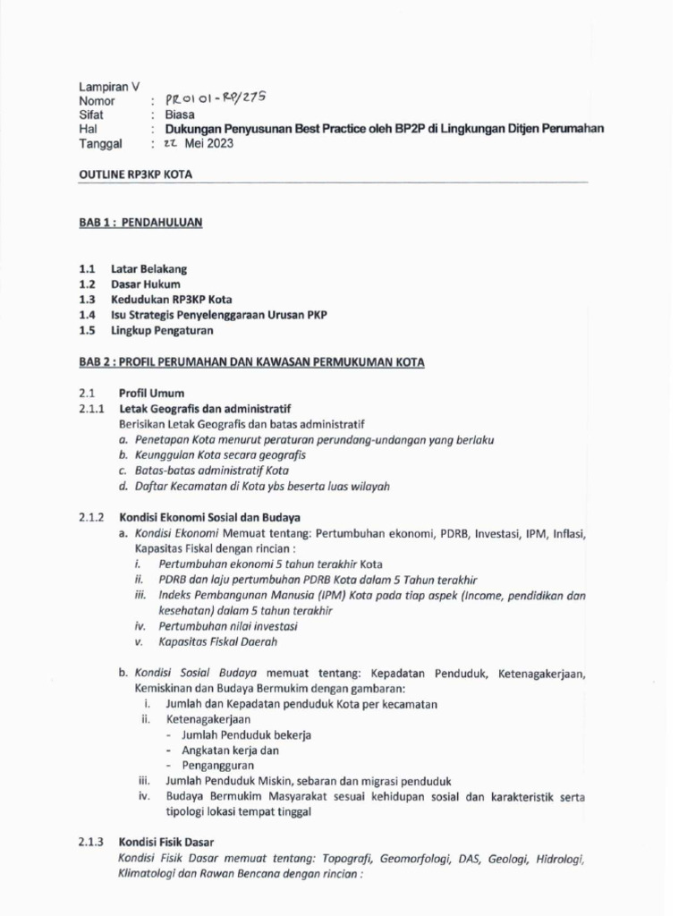 Template Laporan Rp3kp | PDF