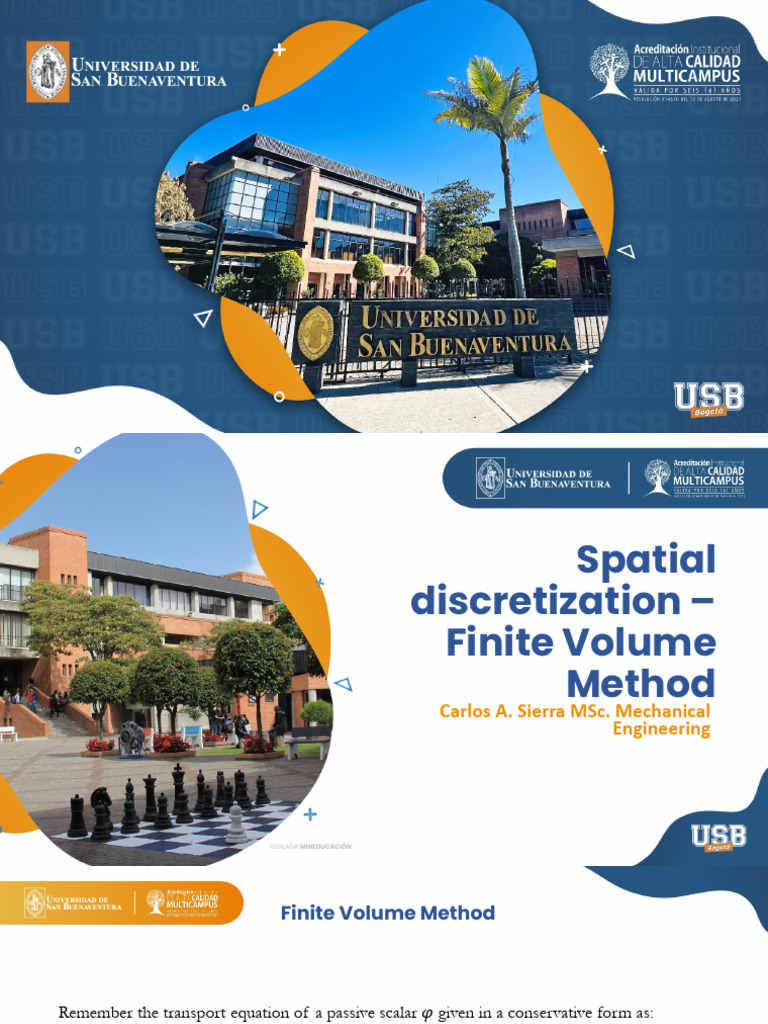 Spatial Discretization - Finite Volume Method | PDF | Integral | Divergence