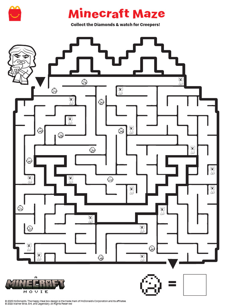 Minecraft Creeper Maze Printable | PDF