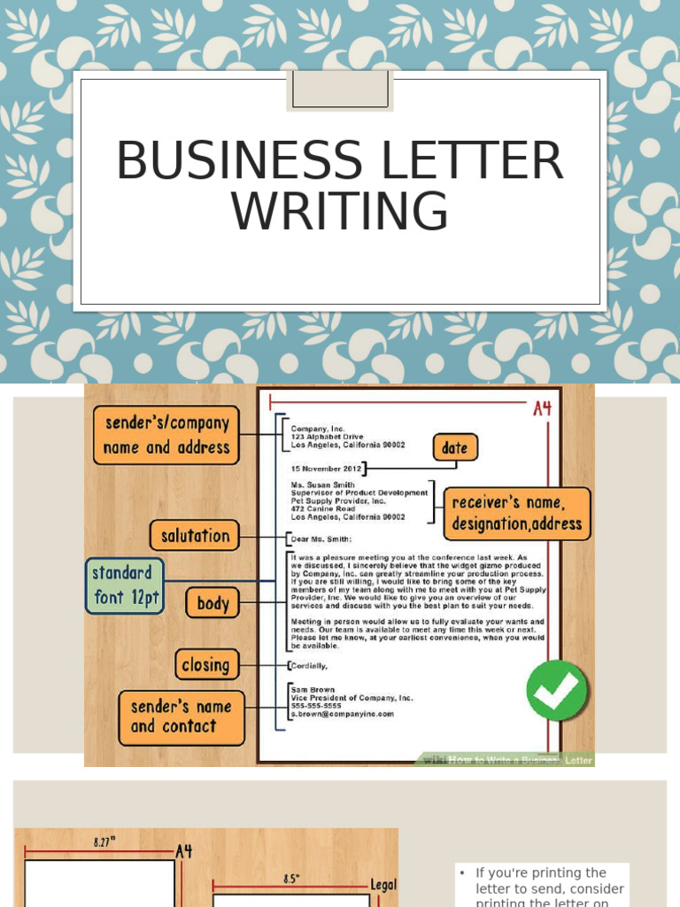 Business Letter Writing Guide | PDF | Writing