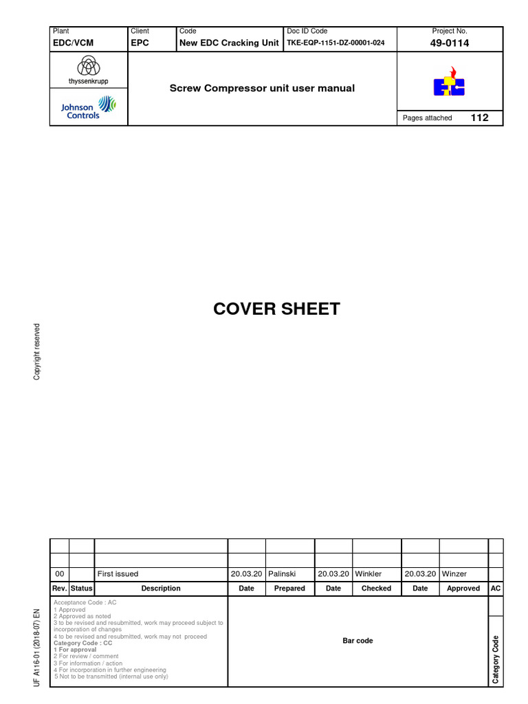 Compressor IOM | PDF | Pump | Mechanical Engineering