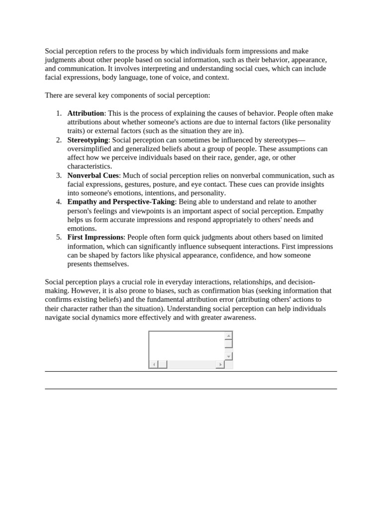 Lecture 2 Social Perception | PDF