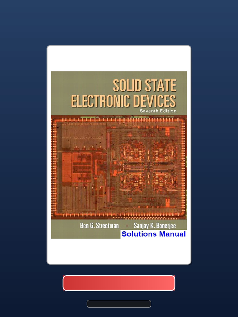 Complete Bundle Solid State Electronic Devices 7th Edition Streetman | PDF | Mosfet | Field ...