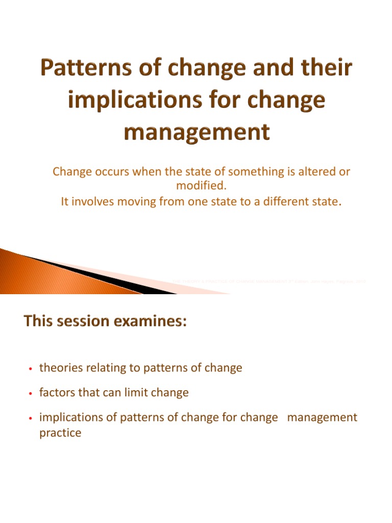 1 (A) Patterns of Change Version 2 | PDF | Change Management ...