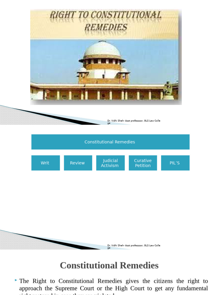 Understanding Constitutional Remedies | PDF | Writ | Habeas Corpus