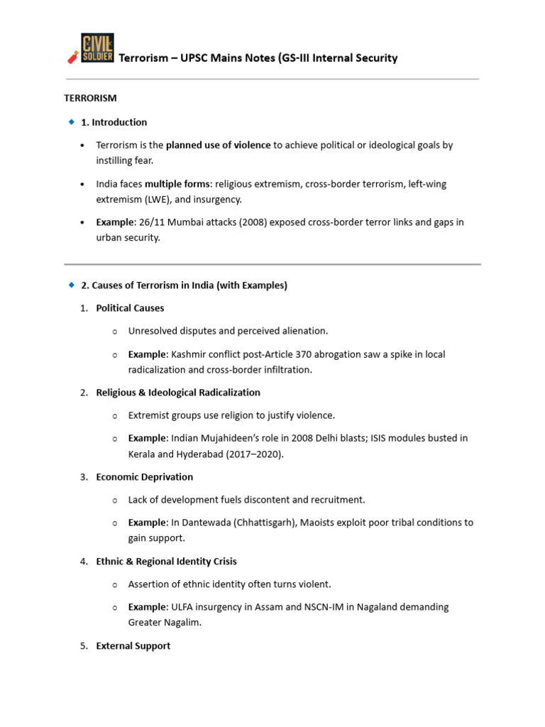 Understanding Terrorism in India | PDF | National Security | Extremism