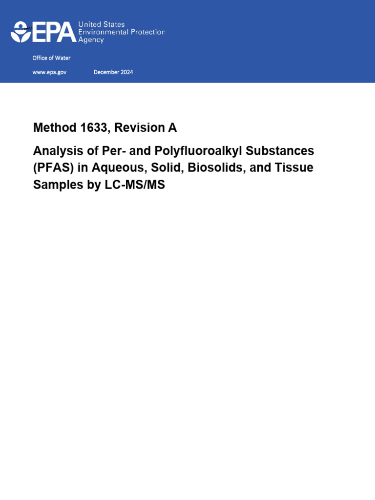 Method 1633a December 5 2024 508 Compliant | PDF | Liquid ...