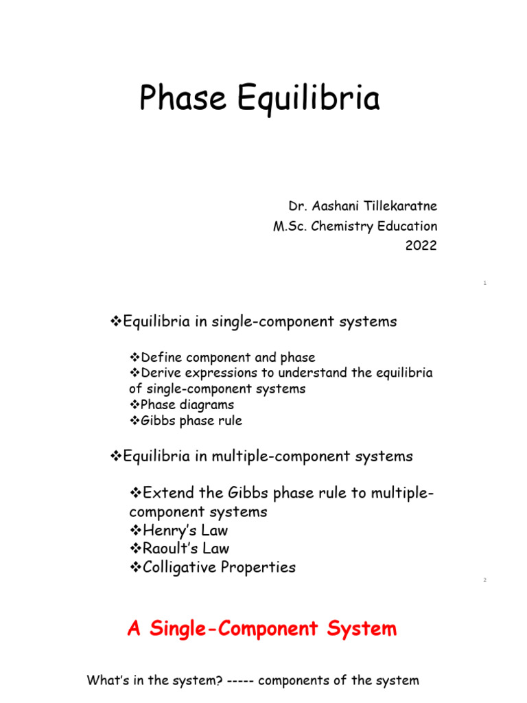 Phase Equilibria in Chemistry Systems | PDF | Phase (Matter) | Melting