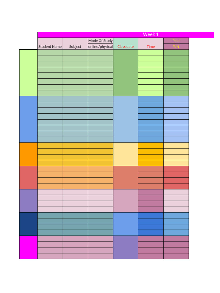 Malithi Shedule | PDF